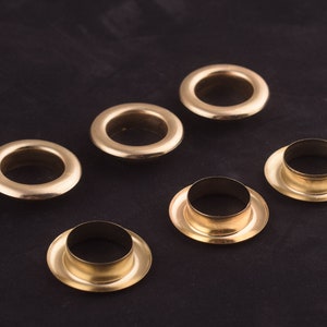 100pcs 22*14mm(od * ID ) Light Gold Round Eyelets Hole Grommets Metal ...