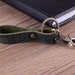 Green Leather Key Chain,men's Leather Key Fob/leather Key Holder ...