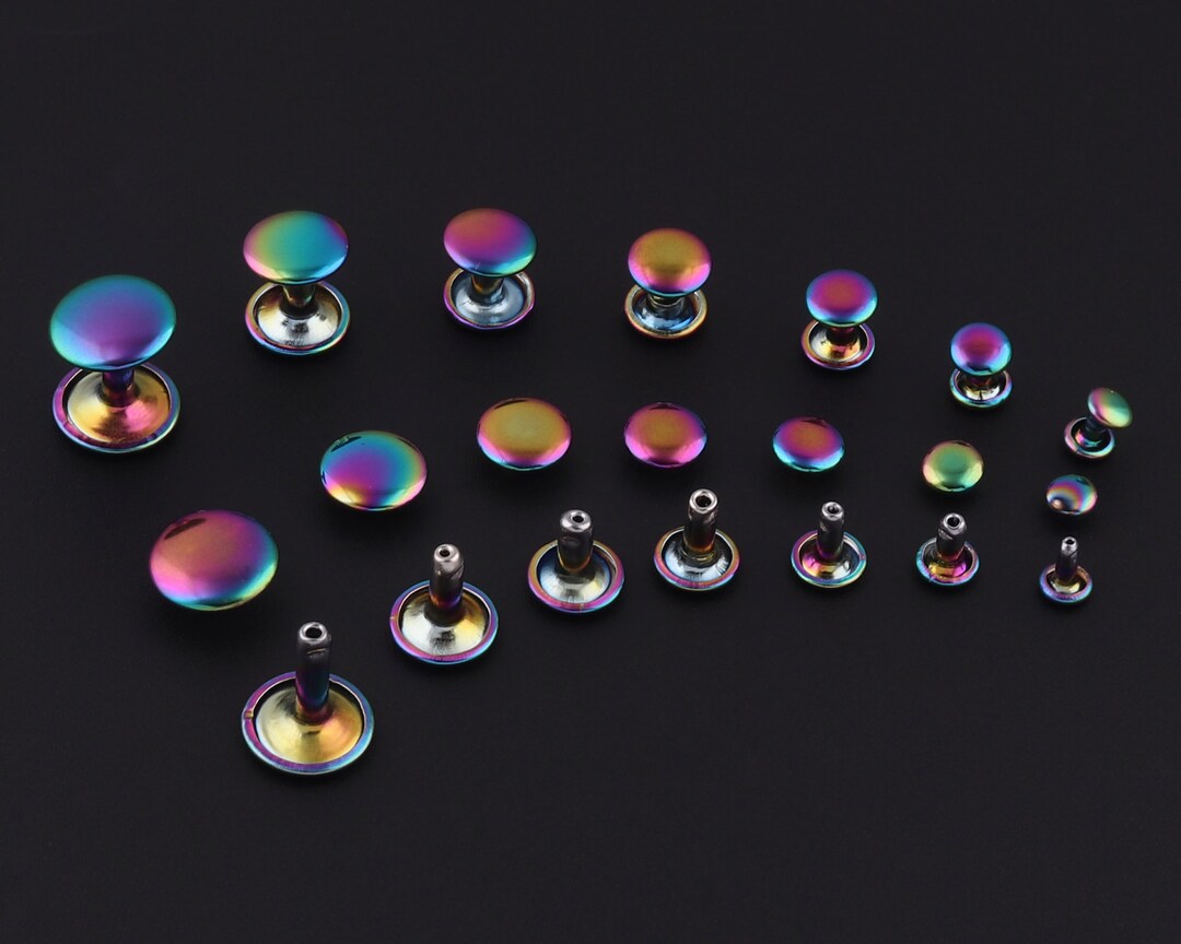 Rainbow Double Cap Rivets,metal Button Round Jewelry Rapid Rivet,rivet ...
