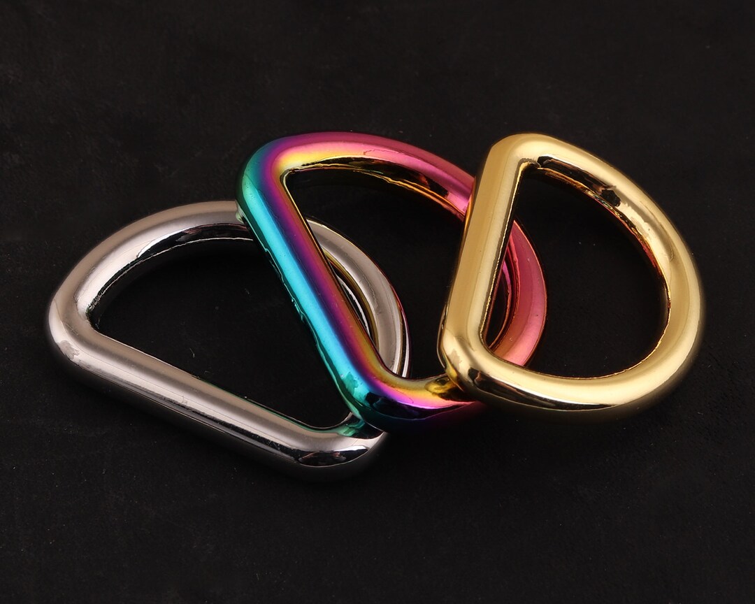 20mm Rainbow D Rings,gold and Silver D Buckles Alloy D Ring Belt Buckle ...