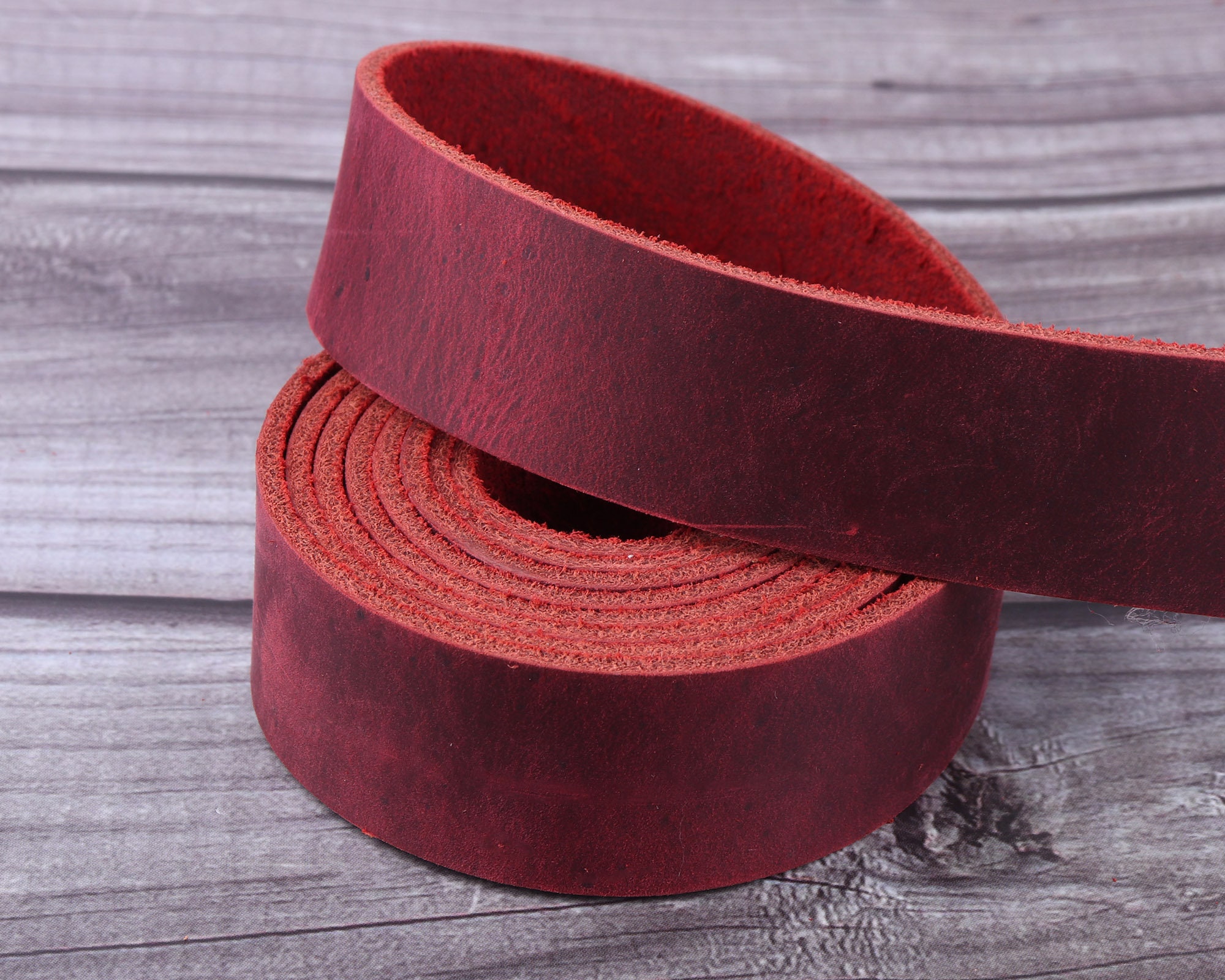 1 inch Red Natural leather straps-Long Leather StripPurse | Etsy