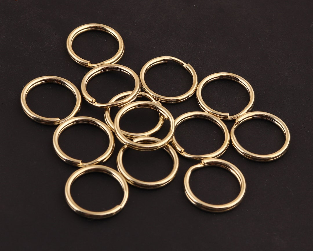 15mm*12mm Light Gold Split Rings,jump Rings Double Loops Bulk Jump ...