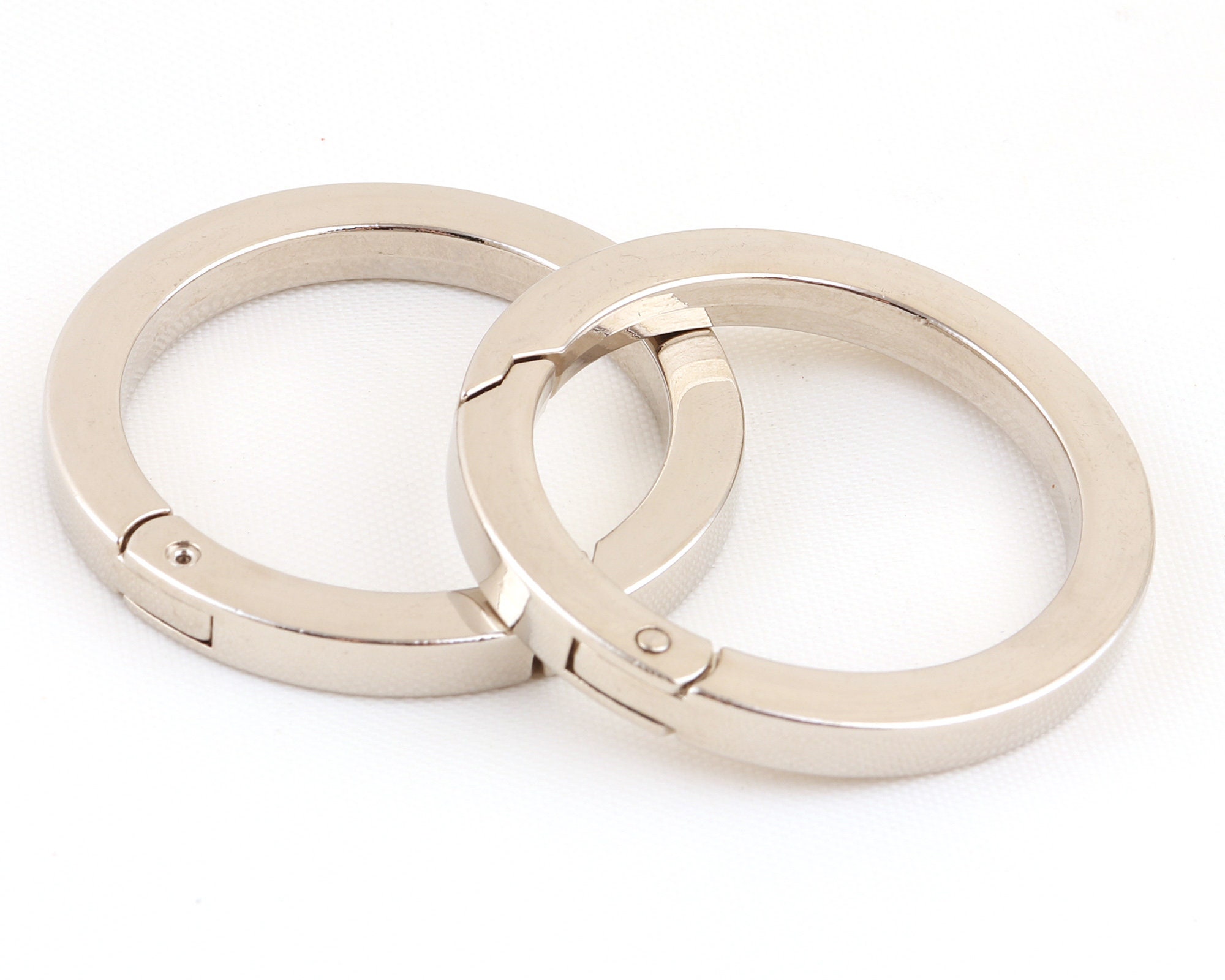 Flat Round Spring Gate Ring Spring Ring Clasp-spring Snap Hook - Etsy