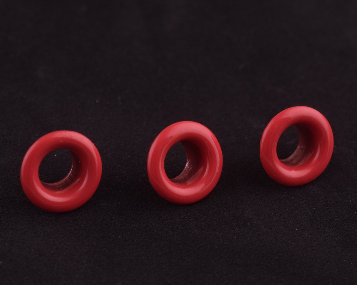 100pcs 4mm Mini Red Eyelets Round Grommet Eyelets Studs for | Etsy