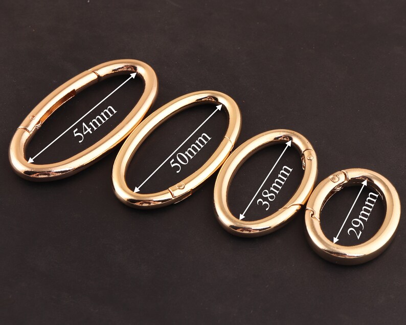 Spring Ring Swivel Bucklesgold Oval Spring Ring Clasp Snap - Etsy
