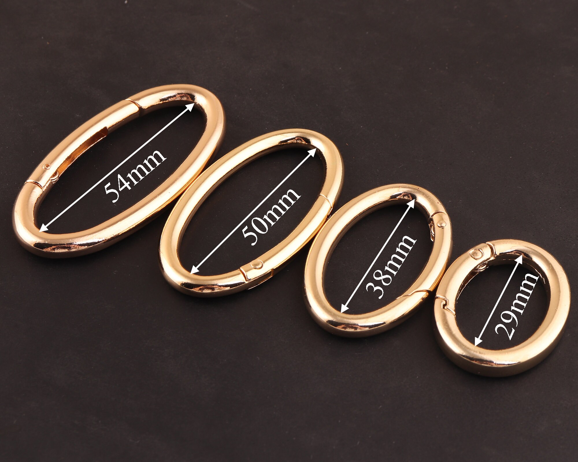 Spring Ring Swivel Bucklesgold Oval Spring Ring Clasp Snap - Etsy