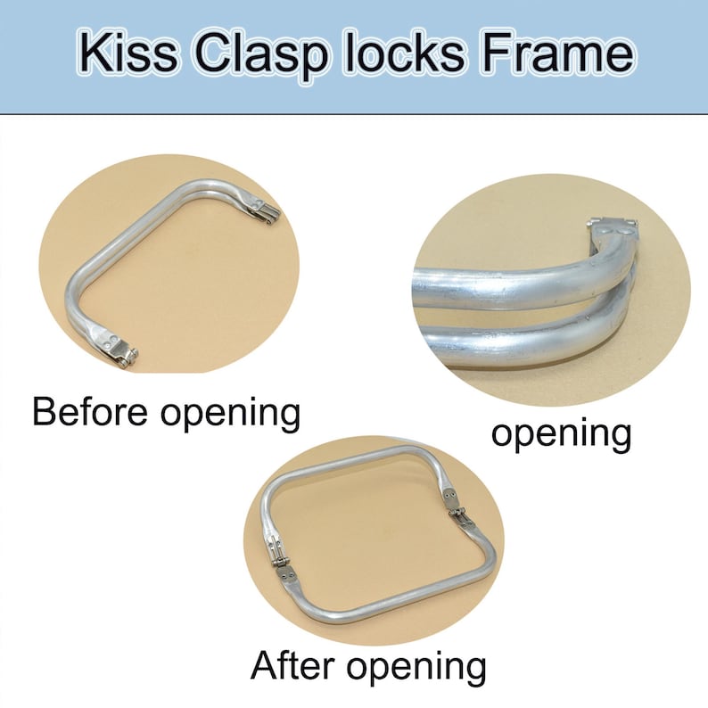 Aluminium Tubular Internal Hinge Bag Frame Purse Frame Pouch Handbag ...