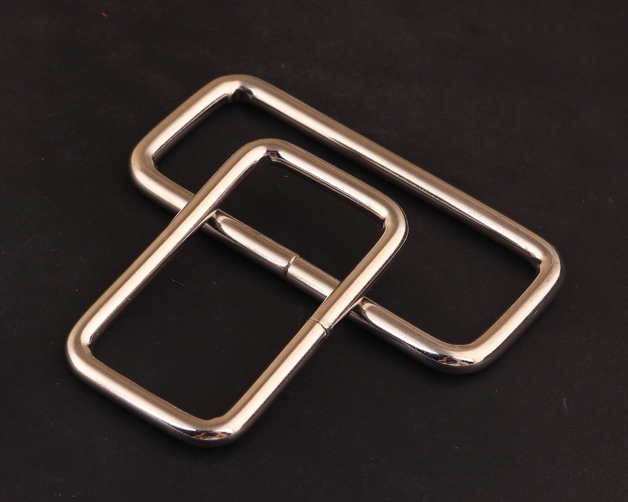 2 Inch/38mm Rectangular Wire Loops / Rings-silver Rectangle | Etsy