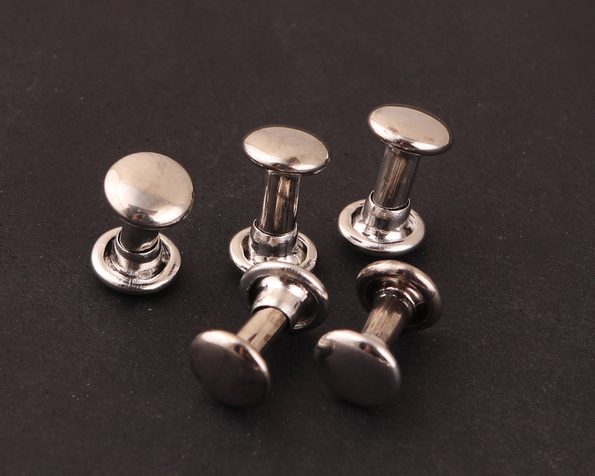 50sets 610mm silver and gold Long Post Double Cap Rivets iron | Etsy