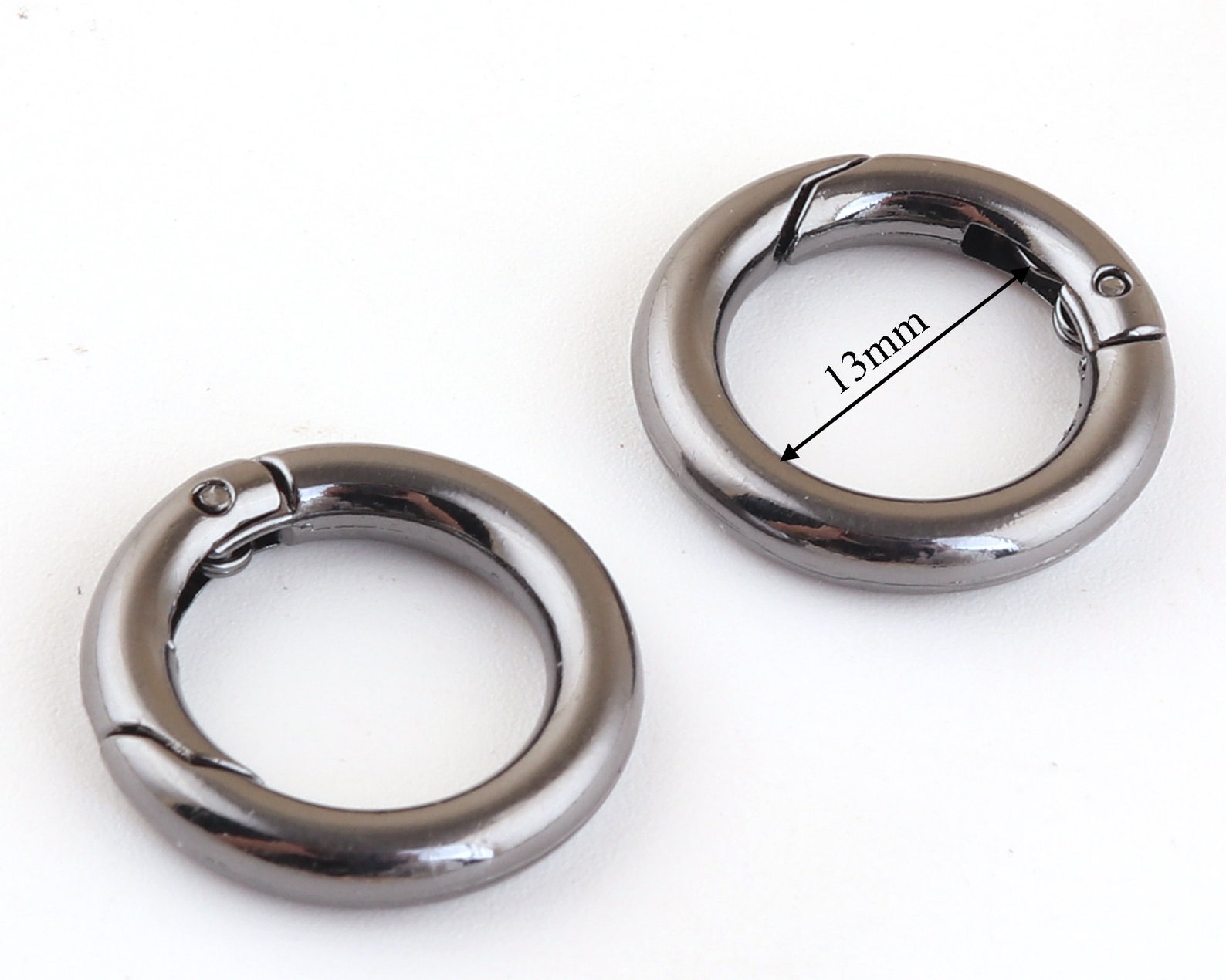 13mm Spring Gate Ring Metal O Ring Spring Ring Clasp Push Gate Snap ...