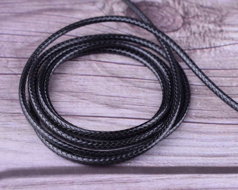 Black Korean Waxed Cord String Thread 2.0mm for Bracelet Cord | Etsy