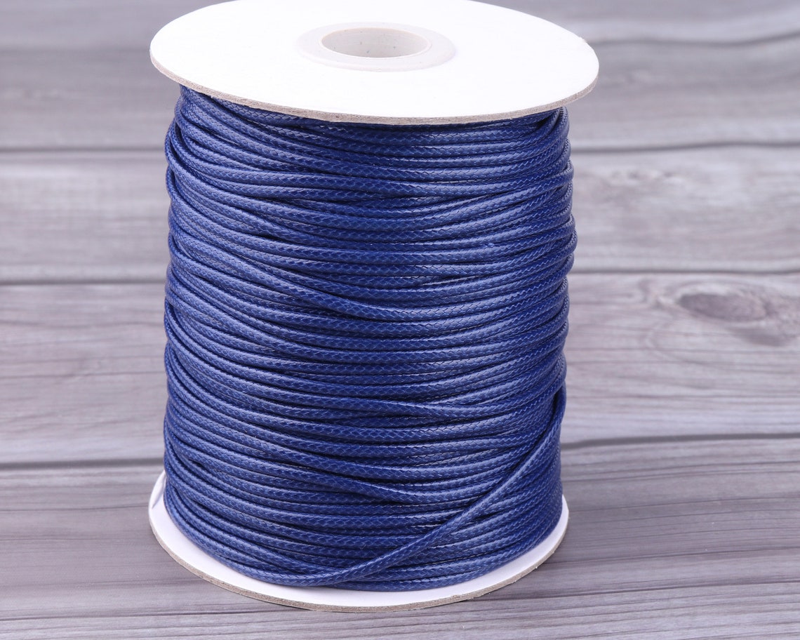 Dark Blue Korean Waxed Cord String Thread 2.0mm for Bracelet | Etsy