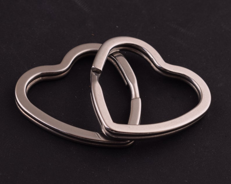1 Inch25mmsolid Stainless Steel Heart Shape Key Chain Key | Etsy