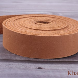 3/4" Wide Natural Leather Blank Strip Strap-flat Leather Straps for ...