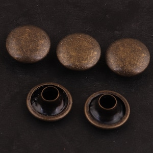 50 Sets 9*11 Mm Long Post Double Cap Rivets,bronze Metal Rivets-rivets ...
