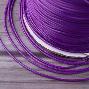 1mm Korea Waxed Polyester Cord,dark Purple Braided Thread,environmental ...