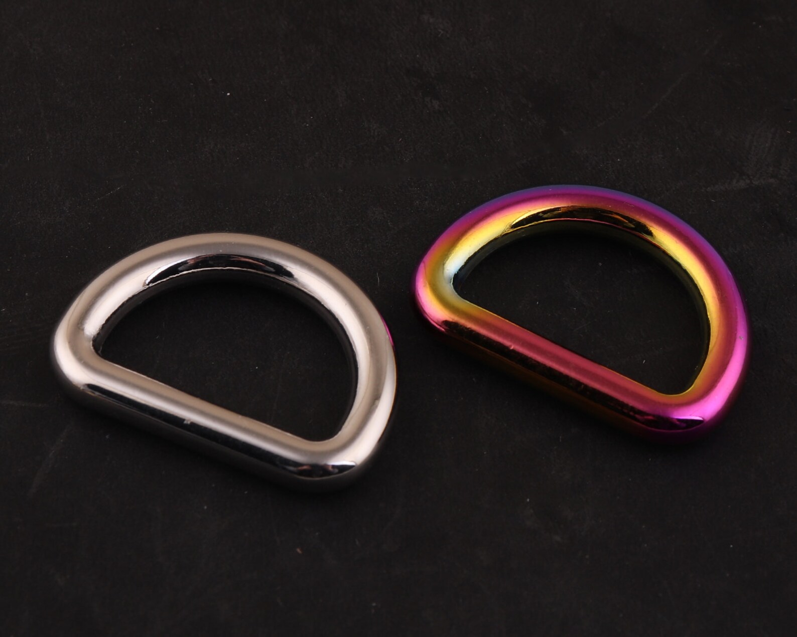 20mm rainbow D ringsgold and silver D buckles Alloy D Ring | Etsy