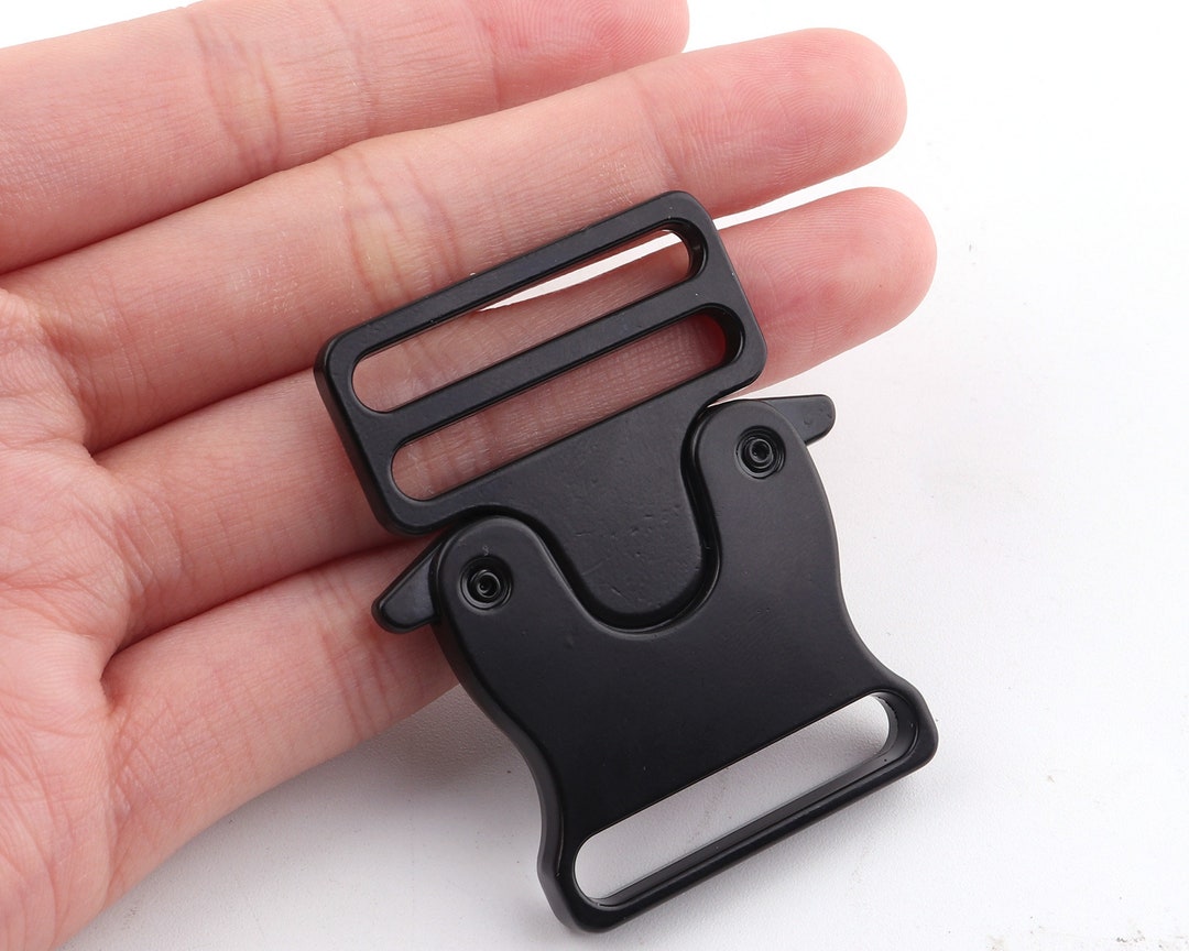 30 Mm Black Metal Release Buckle Adjustable Backpack Buckles Webbing ...