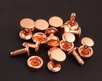 100 Sets 8mm Head X 7mm Post Rivet Round Cap Double - Etsy