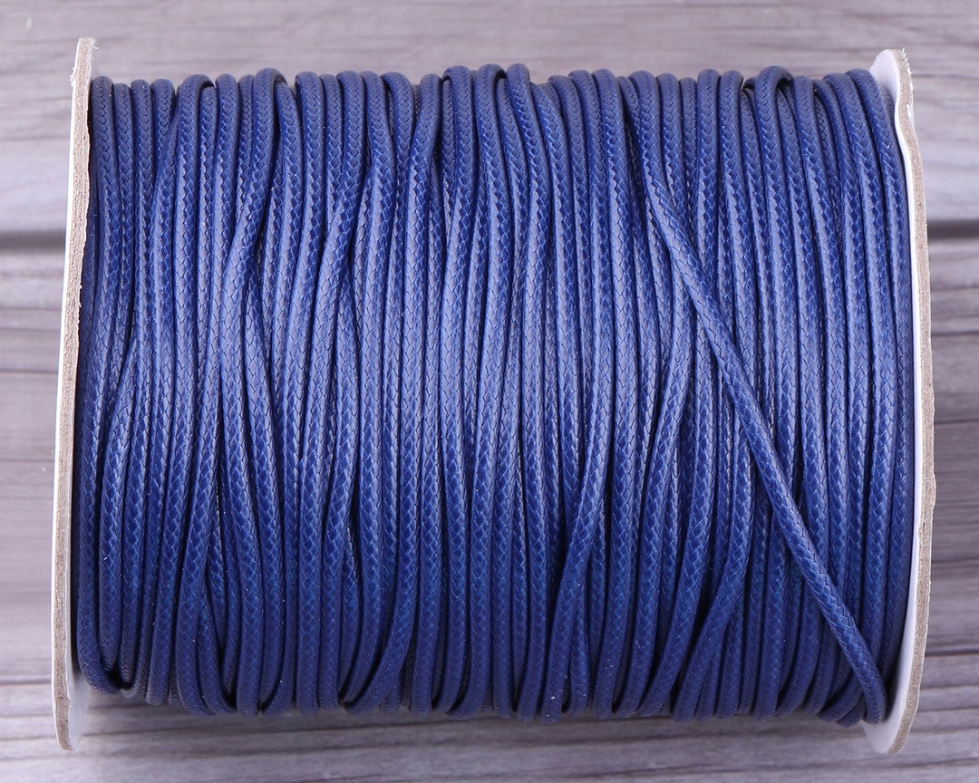 Dark Blue Korean Waxed Cord String Thread 2.0mm for Bracelet Cord ...