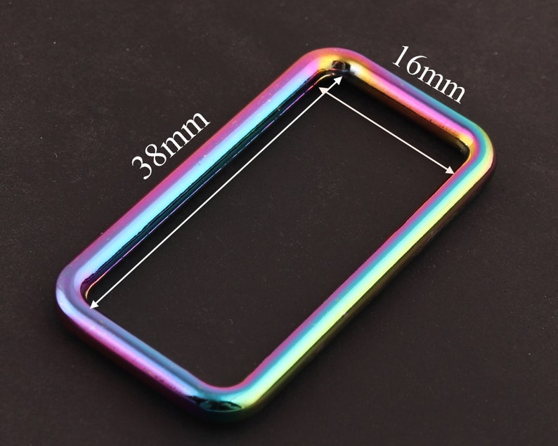 25mm38mm40mm Rainbow Rectangular Ring 1inch Rectangle | Etsy