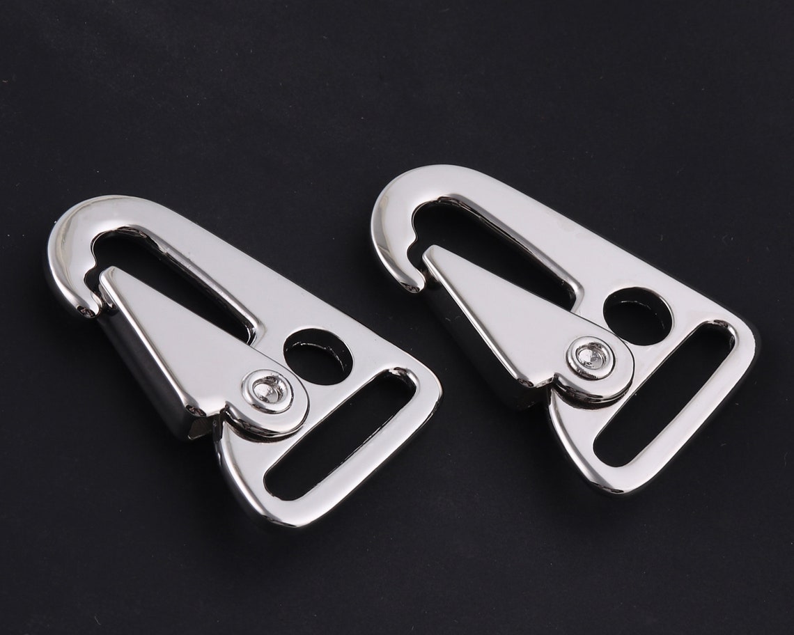 1"(24 Mm)silver Metal Snap Hook Sling Clip Spring Gate Hook Bag ...