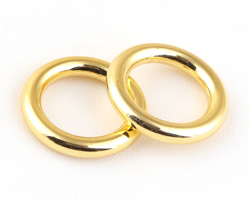 14 Mm Gunmetal,light Gold Mini Metal O Rings Purse Ring Round Rings O ...