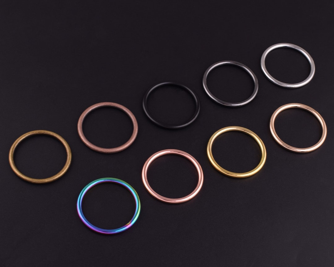 30mm Rainbow Metal O Rings Welded Metal Loops Round Formed Strap Buckle ...