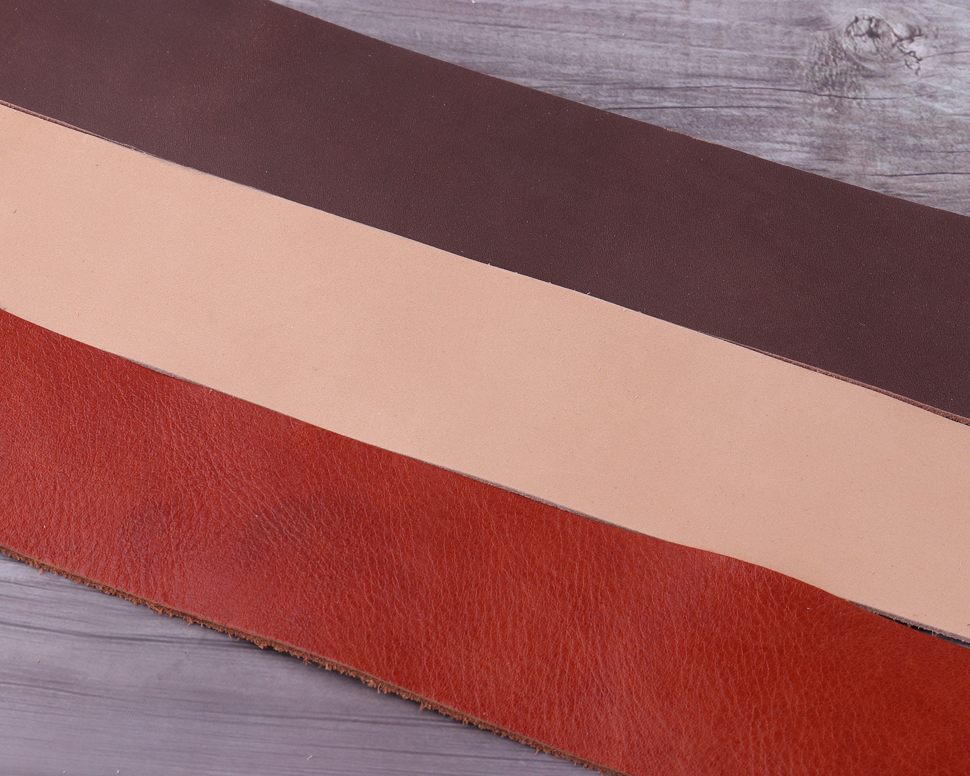 2 Inch Leather Strap-natural Leather Stripitalian Genuine - Etsy