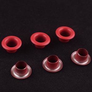 100pcs 4mm Mini Red Eyelets Round Grommet Eyelets Studs for Leather ...