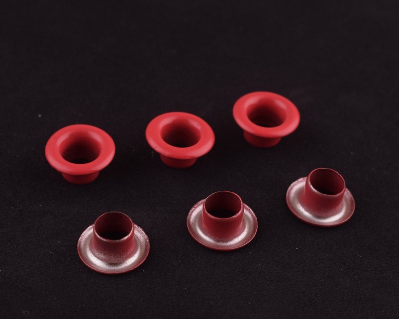 100pcs 4mm Mini Red Eyelets Round Grommet Eyelets Studs for | Etsy