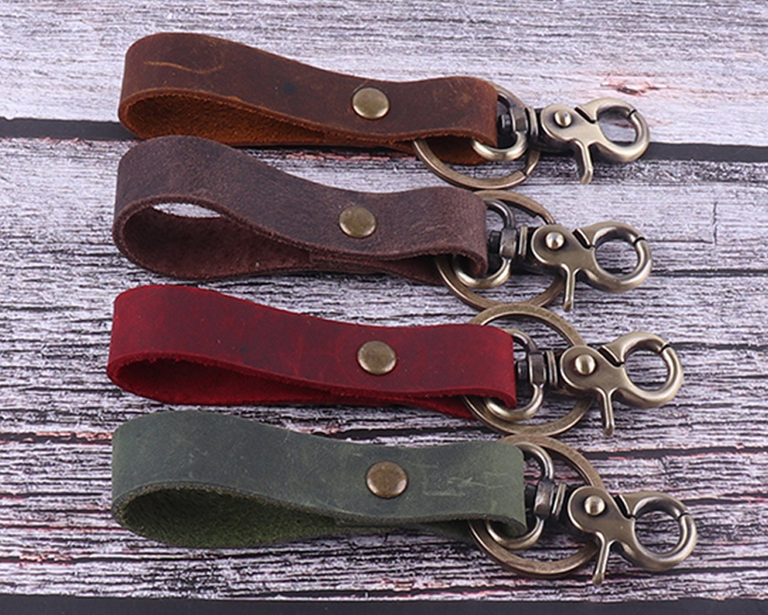 Leather Key Chainsofty Leather Key Fobmen's Key - Etsy