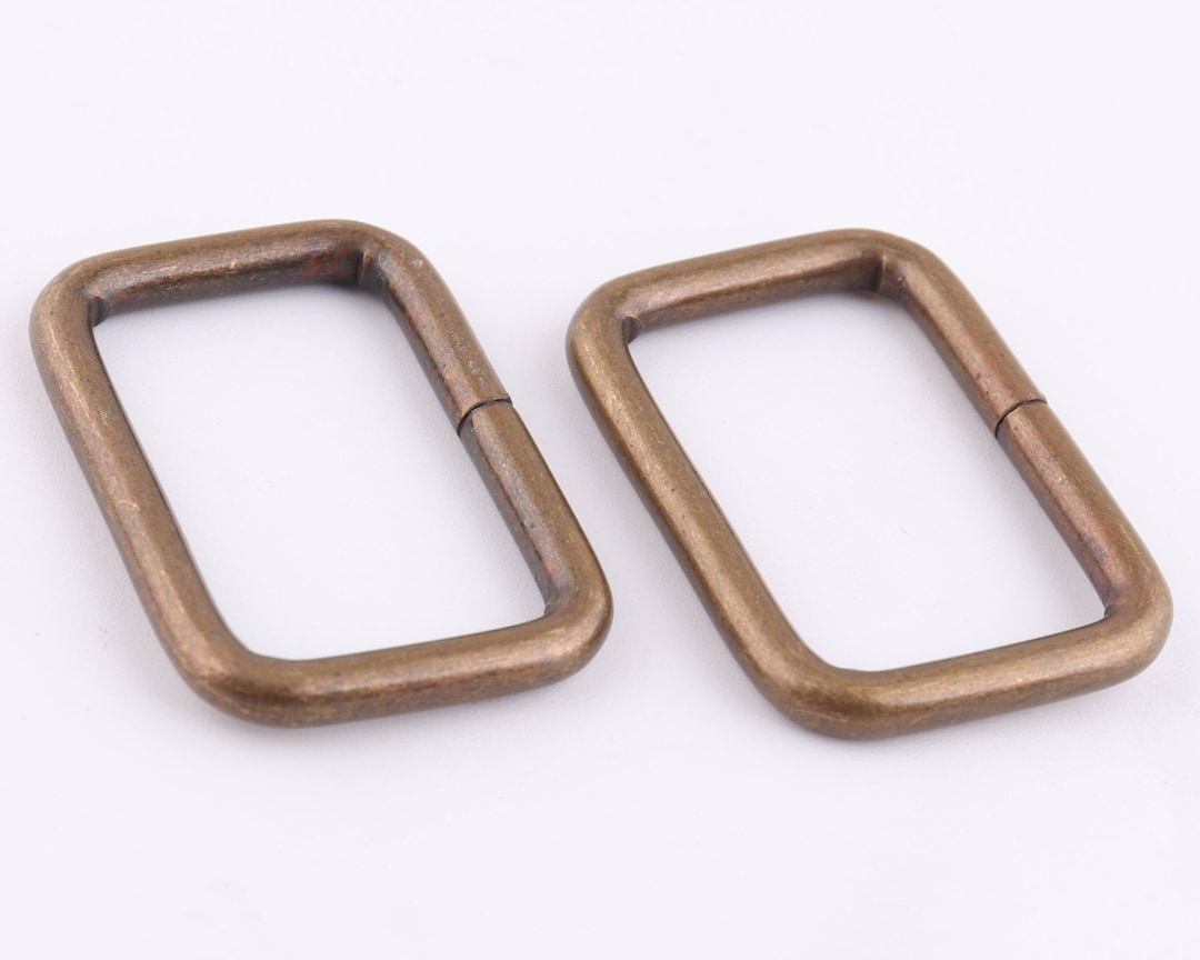 32 Mm Rectangular Wire Loops / Rings-bronze Rectangle Ring,purse ...
