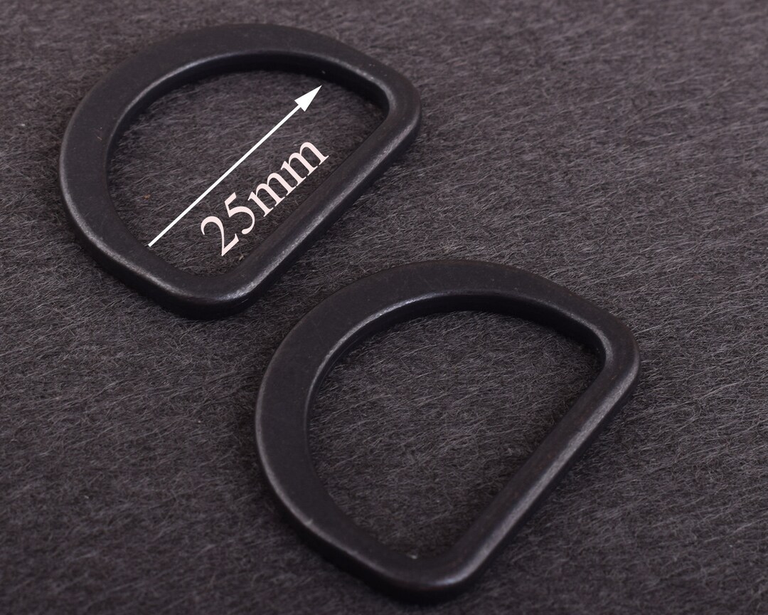 6 piezas 1 pulgada 25 mm anillos en D negros / hebillas Hebilla de ...