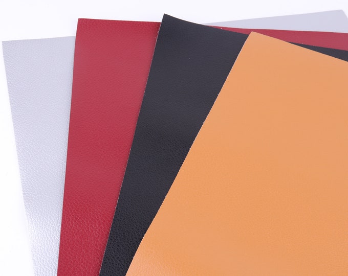 Plain Color Faux Leather Sheet Bundles 8pcs/set,vegan Leather Fabric ...