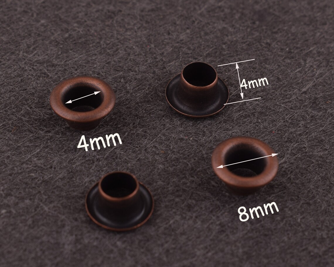 100pcs 4mm Antique Copper Eyelet Grommets Hole Round Eyelets - Etsy Ireland