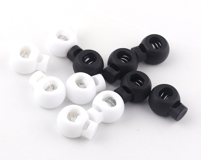 CLEAR 10pcs ,50pcs, 100pcs Single Hole Round Ball Cordlock Cord Lock ...