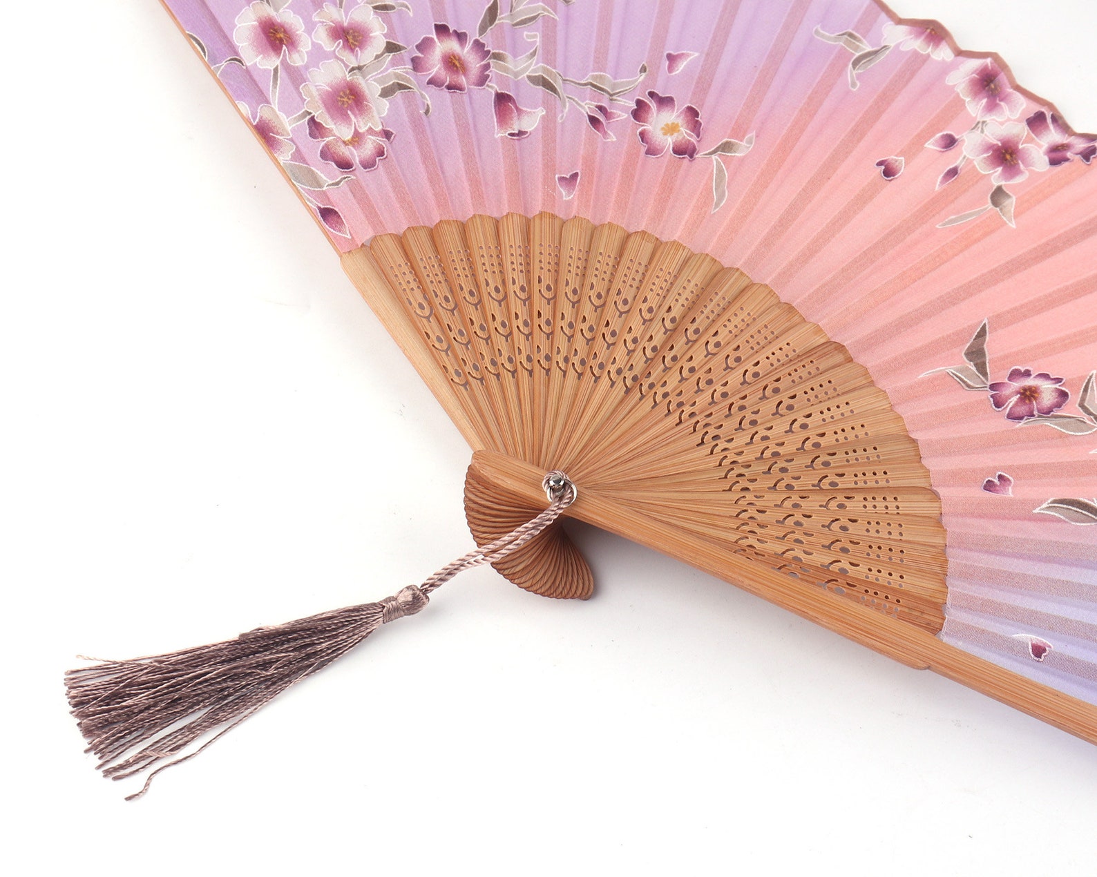 Pink Hand Fanswedding Fans Party Favor Floral Flower Fans | Etsy