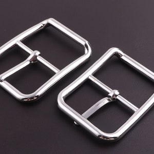 35mm Large Silver Strap Buckle Fasteners Belt Buckle Square Center Bar ...