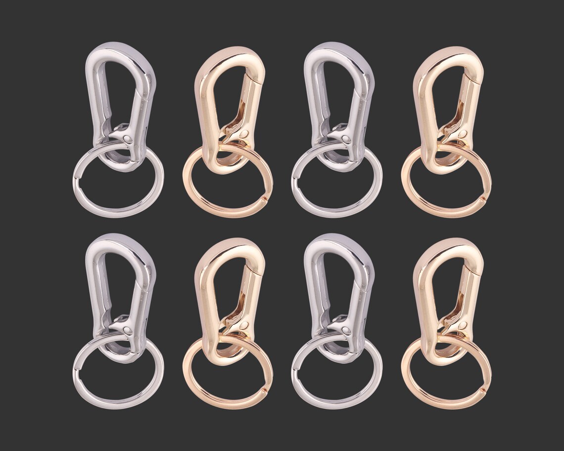 Gold Metal Carabiner Clip Key Ring Key Chain Key Charm Holder Organizer ...