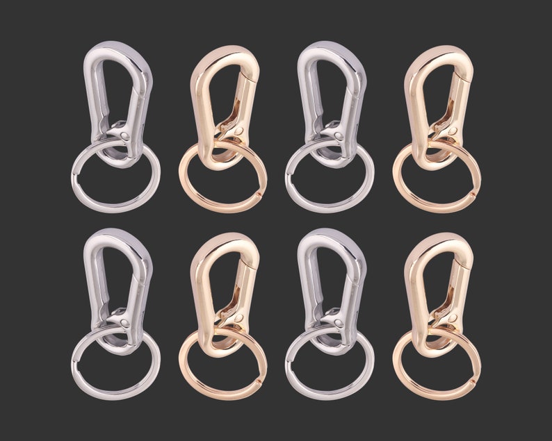 Gold Metal Carabiner Clip Key Ring Key Chain Key Charm Holder Organizer ...