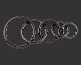 5 PCS Rainbow Round Spring Hook Ring-round Carabiner Rainbow - Etsy