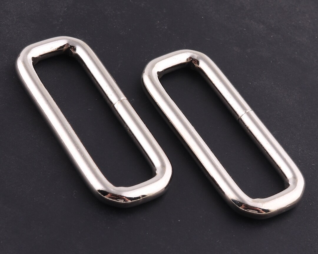 Silver Metal Rectangle Rings Strap Ring Rectangle Buckles Purse Rings ...