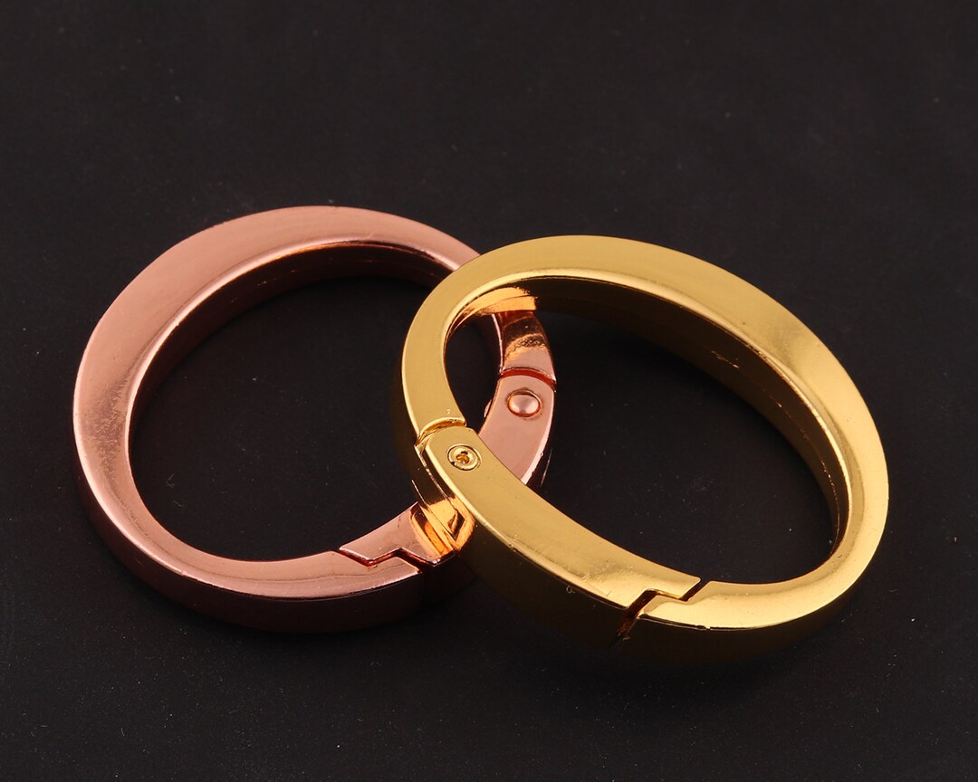 30mm Round Spring Ring Rose Gold/gold Oval Spring Snap Hook Gate O ...