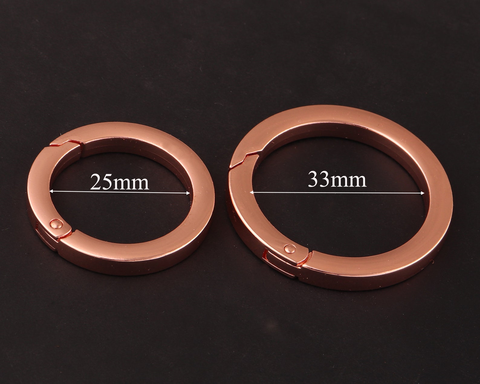 1 Inch25mmand 33mm Spring Ringspurses Snap Hooksrose Gold - Etsy
