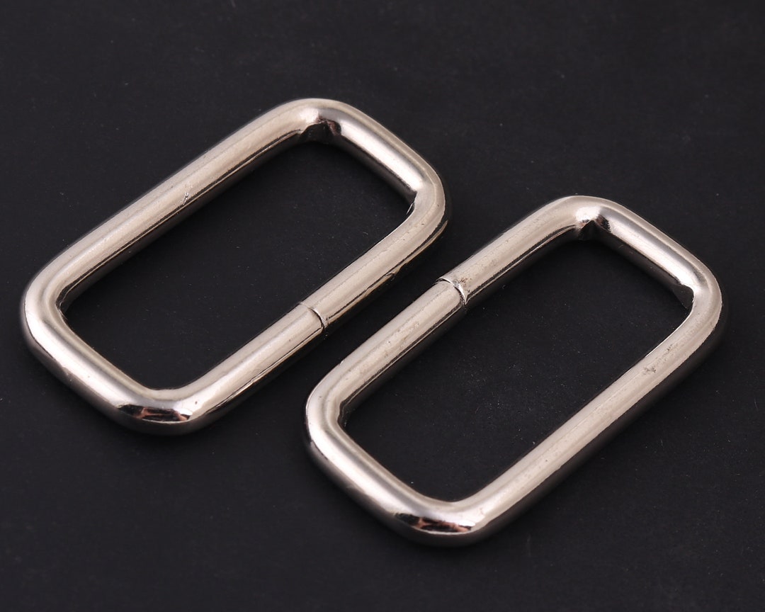 1 Inch (25 Mm) Silver Rectangle Ring,rectangular Wire Loop/strap Rings ...