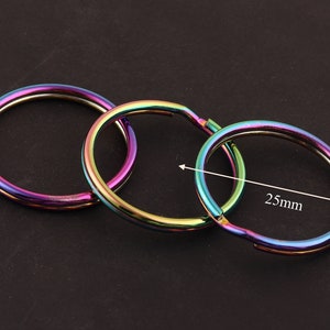 Heavy Duty 1 Inch (25mm) Rainbow Key Fob Hardware With Keychain ...