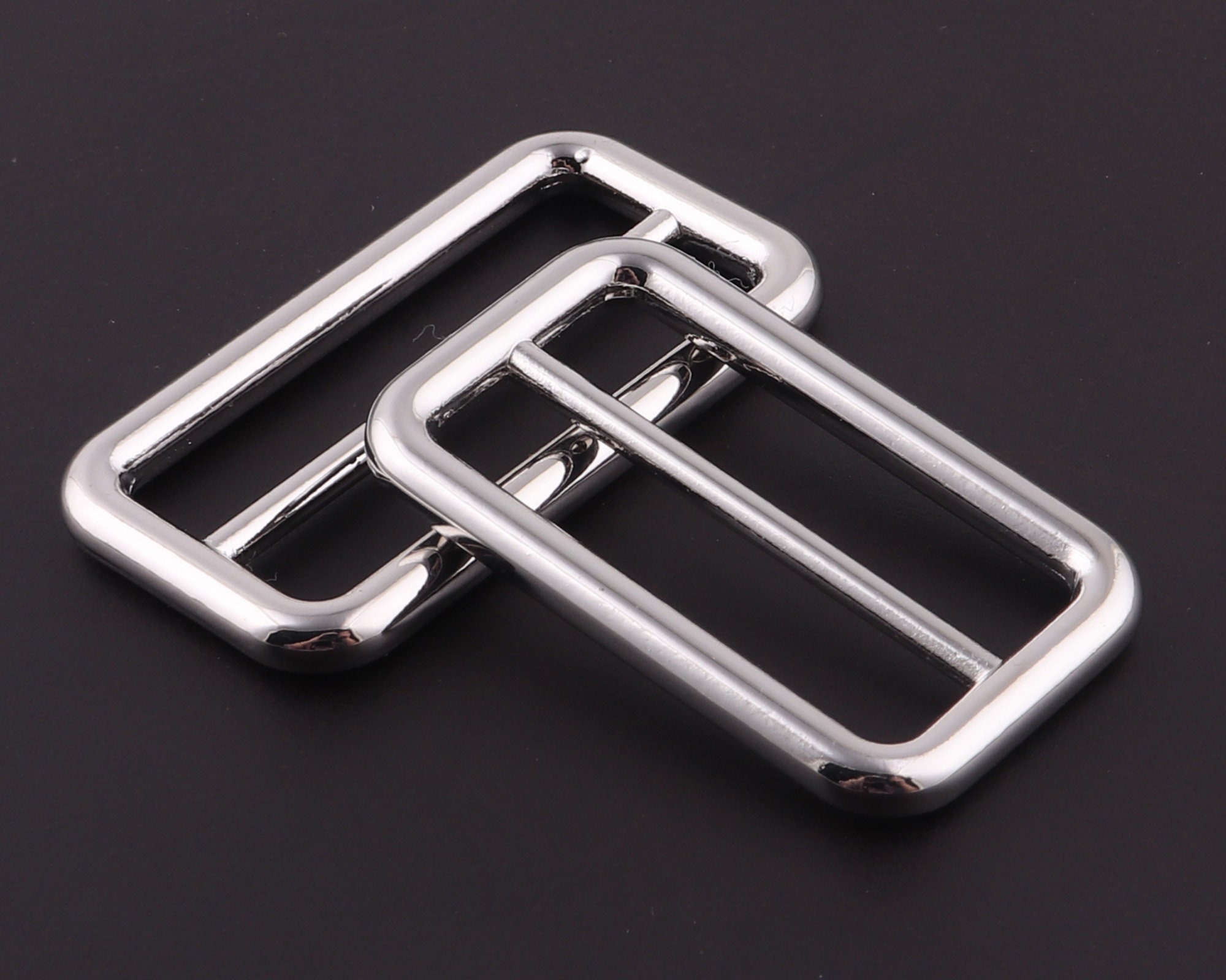 Silver Flat Metal Slide Buckle Adjuster Buckle Rectangular | Etsy
