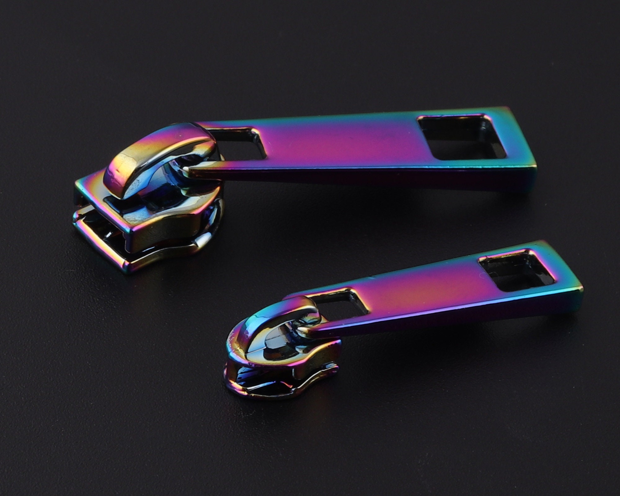 Rainbow 3 and 5 Zipper Heads Pullermetal Zipper - Etsy