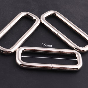 Silver Metal Rectangle Rings Strap Ring Rectangle Buckles Purse Rings ...
